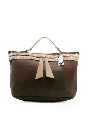 LA MILANESA Shearling-trimmed Tote Bag