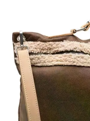 LA MILANESA Shearling-trimmed Tote Bag