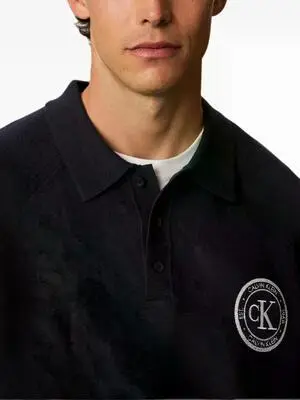 Calvin Klein Varsity Logo-patch Polo Sweater