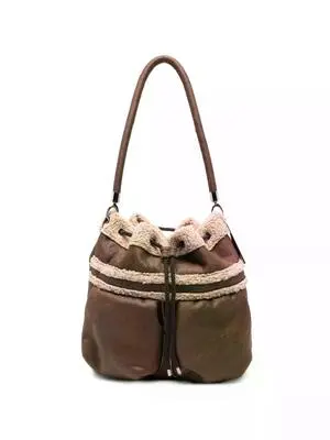 LA MILANESA Drawstring Shoulder Bag - Brown