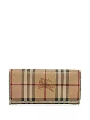 Burberry Winsley Haymarket Foldover-top Wallet - Neutrals