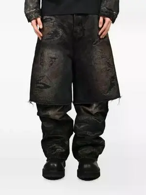 FILTH Distressed Layered Shorts