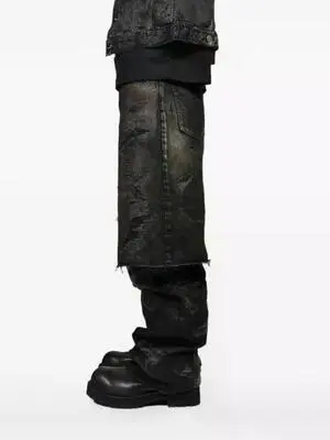 FILTH Distressed Layered Shorts