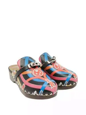 Hermès Carlotta Cavalcadour Mules With Kelly Buckle Detail - Black