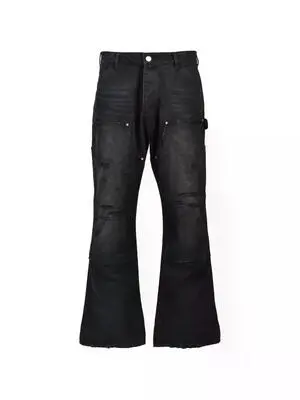 FILTH Distressed Panelled Flared Jeans
