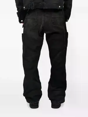 FILTH Distressed Panelled Flared Jeans