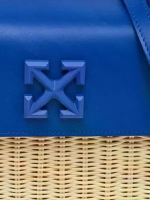 Off-White Jitney 1.4 Straw Handbag