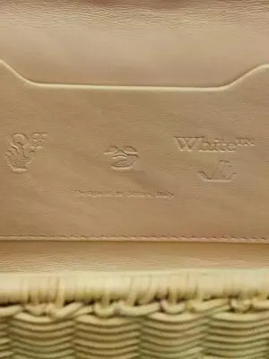 Off-White Jitney 1.4 Straw Handbag