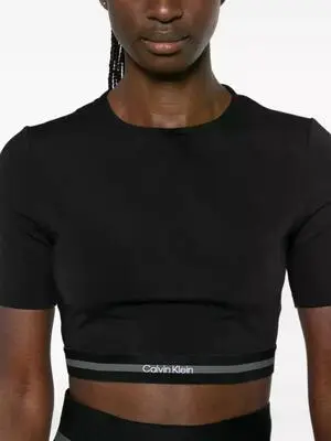 Calvin Klein Logo-tape Cropped T-shirt