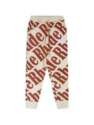 Rhude Logo-print Track Pants - Neutrals