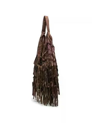 LA MILANESA Large Aretha Fringed Shoulder Bag - Brown