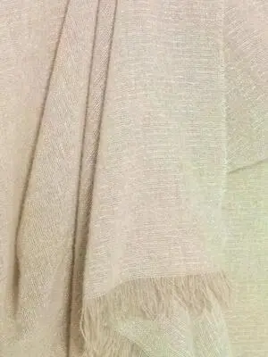 D'ANIELLO Fringed Metallic Scarf