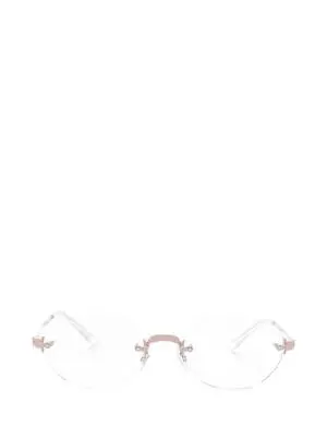 Ray-ban Ray-Ban X A$AP Rocky Rimless Round Frame Eyeglasses Neutrals