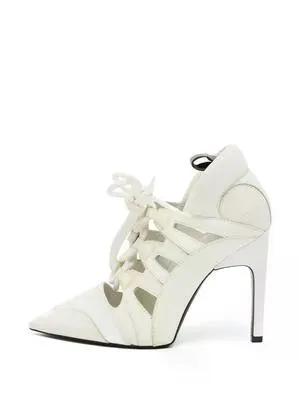 LOUIS VUITTON Streamline Lace-up Pumps - White