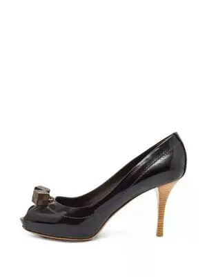 LOUIS VUITTON Damier Cube Peep-toe Pumps - Brown