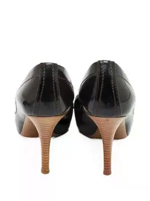 LOUIS VUITTON Damier Cube Peep-toe Pumps