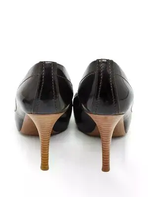 LOUIS VUITTON Damier Cube Peep-toe Pumps