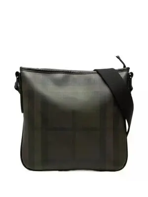Burberry Smoke Check Coated Canvas Beckley Crossbody Bag