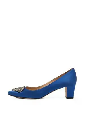 Manolo Blahnik Okkato Crystal Embellished Pumps