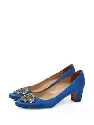 Manolo Blahnik Okkato Crystal Embellished Pumps