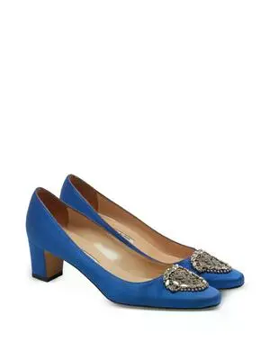 Manolo Blahnik Okkato Crystal Embellished Pumps