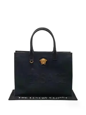 Versace La Medusa Embossed Tote Bag