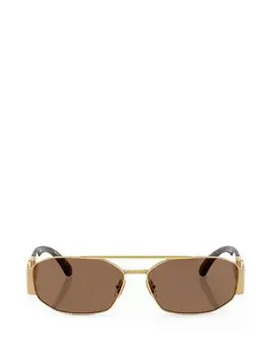 Versace Medusa Geometric-frame Sunglasses - Gold