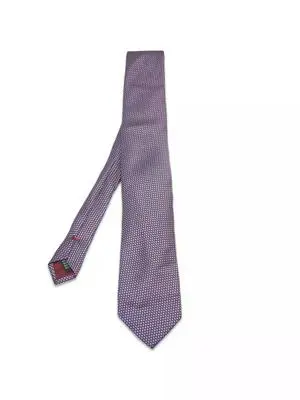 Gianfranco Ferre Geometric Patterned Neck Tie - Purple