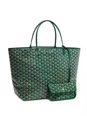 Goyard Gm Saint Louis Goyardine Tote Bag Green