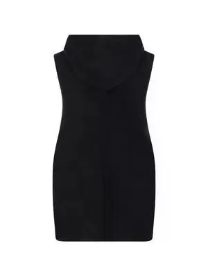 Rick Owens Sleeveless Hooded Knit Sweater