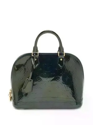 LOUIS VUITTON 2010 Alma Monogram Vernis Tote Bag Green