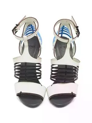 Fendi Strappy Leather Stiletto Sandals