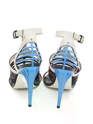 Fendi Strappy Leather Stiletto Sandals