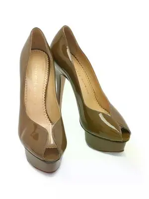 CHARLOTTE OLYMPIA Dolly Peep-toe Platform Pumps