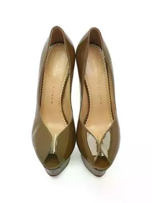 CHARLOTTE OLYMPIA Peep-toe Platform Stiletto Pumps