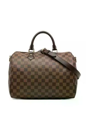 LOUIS VUITTON 2017 Damier Ebene Speedy Bandouliere 30 Satchel - Brown