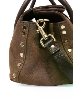 ZANELLATO Baby Dotta Jones Studded Handbag - Brown