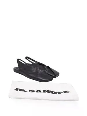 JIL SANDER Square-toe Slingback Ballet Flats