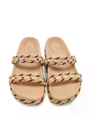 VALENTINO Rockstud Torchon Flat Sandals