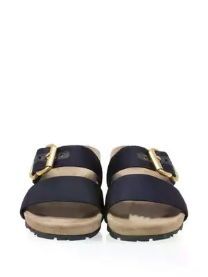 Prada Double Strap Slide Sandals - Blue