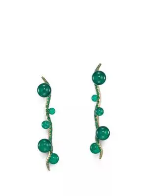 ANABELA CHAN Emerald Blades Of Grass Earrings - Gold