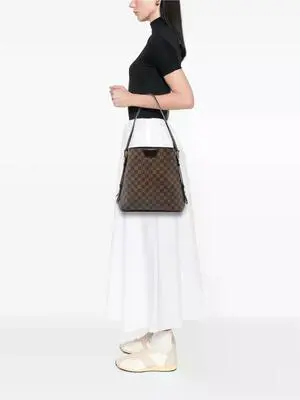 LOUIS VUITTON 2010 Damier Ebene Cabas Rivington Tote Bag - Brown