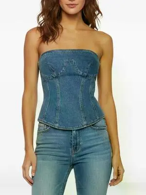 Magda Butrym Strapless Zip-up Top