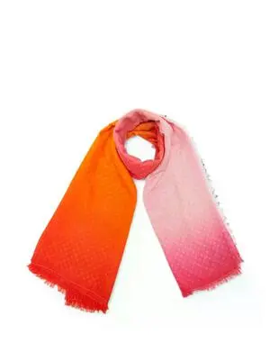 LOUIS VUITTON Monogram Jacquard Shawl Pink
