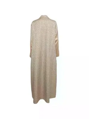 424 Jacquard Open-front Maxi Dress - Neutrals