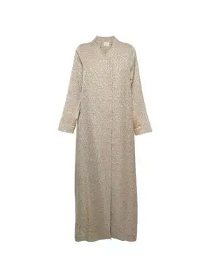 424 Jacquard Open-front Maxi Dress - Neutrals
