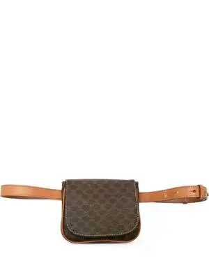 Celine Macadam Coated Canvas Belt Bag - Brown