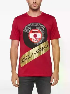 Dolce & Gabbana Graphic-print Crew-neck T-shirt - Red