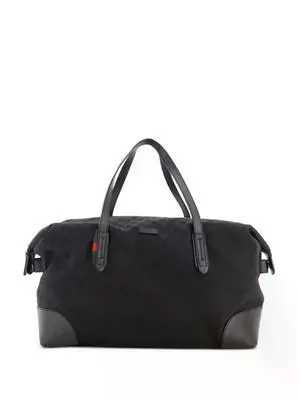 Gucci Gg Canvas Duffle Travel Bag - Black