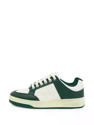 Saint Laurent Sl/61 Perforated Leather Sneakers - Green